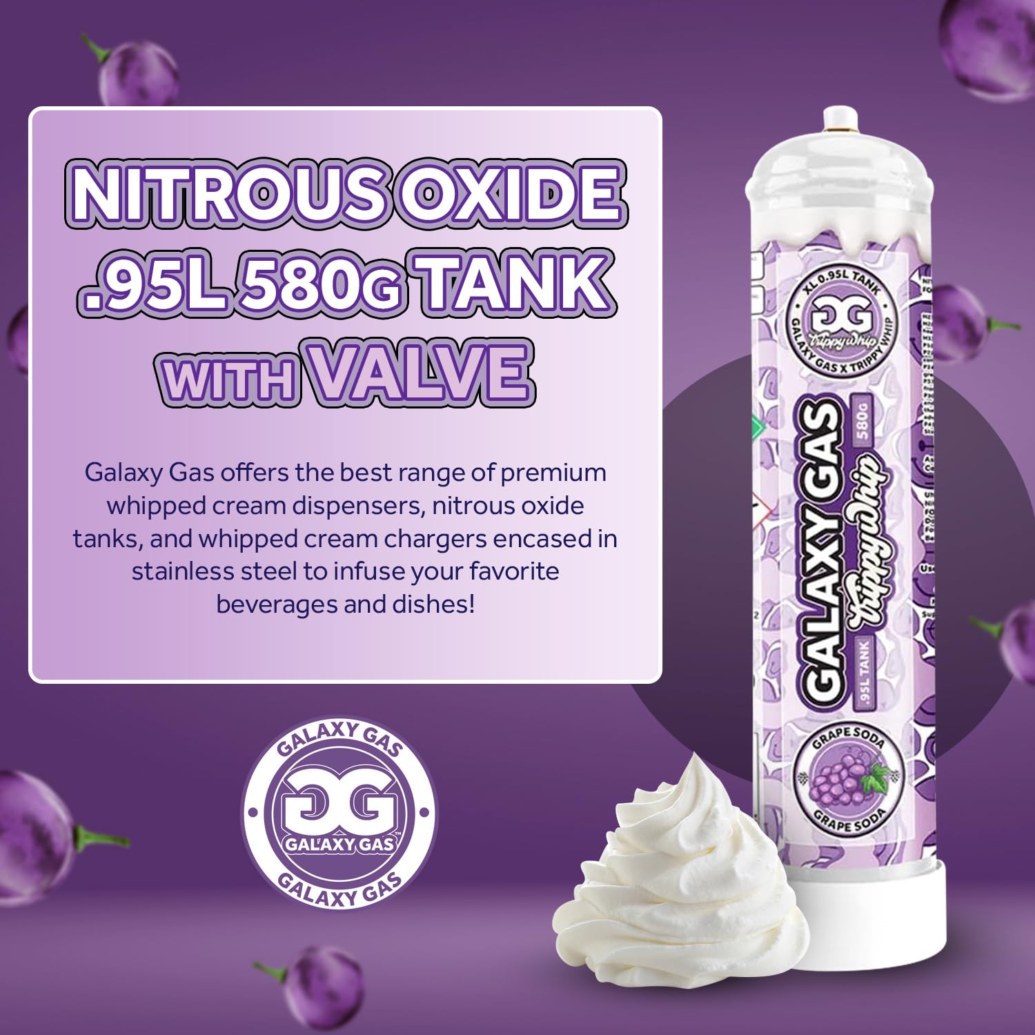 Mua Galaxy Gas Grape Soda Flavor Whipped Cream Dispenser Cartridge Tank ...