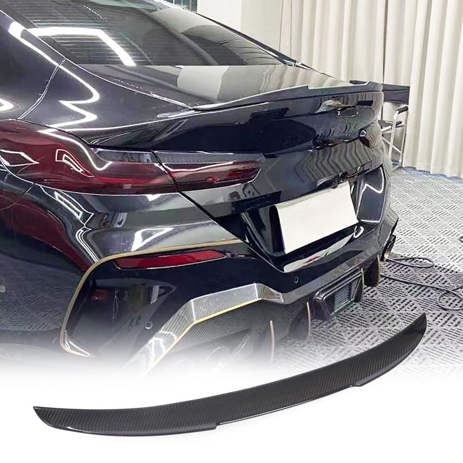 MCARCAR KIT Real Carbon Fiber Trunk Spoiler Fits for BMW 8 Series G16 4 ...