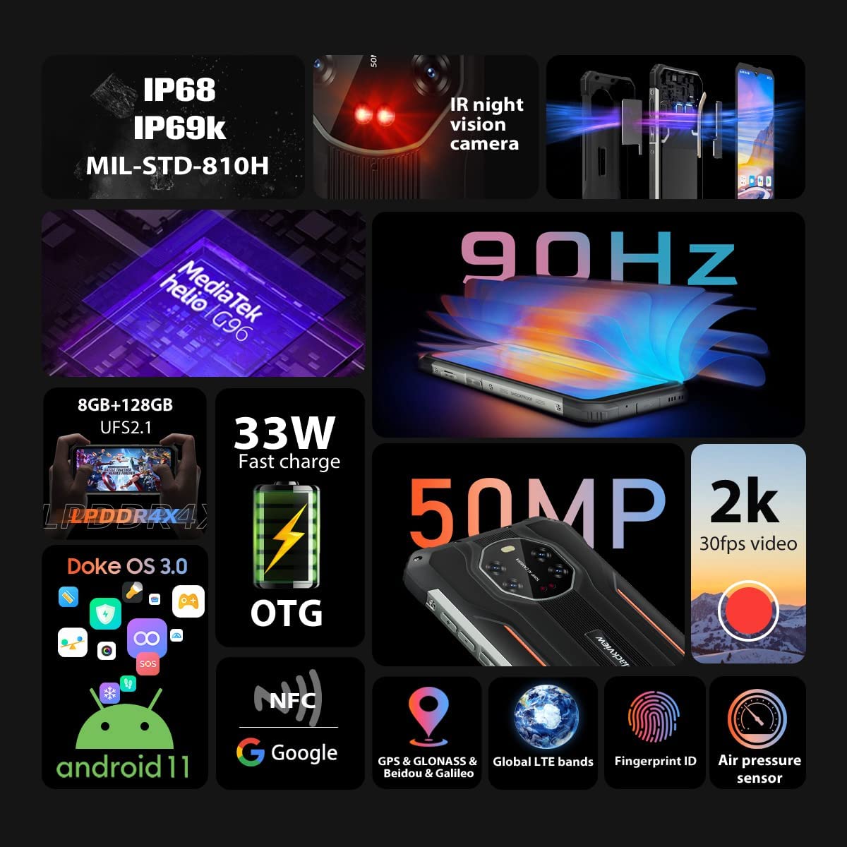 Mua Blackview BV8800 Outdoor Smartphone without Contract, 6.58 Inch ...