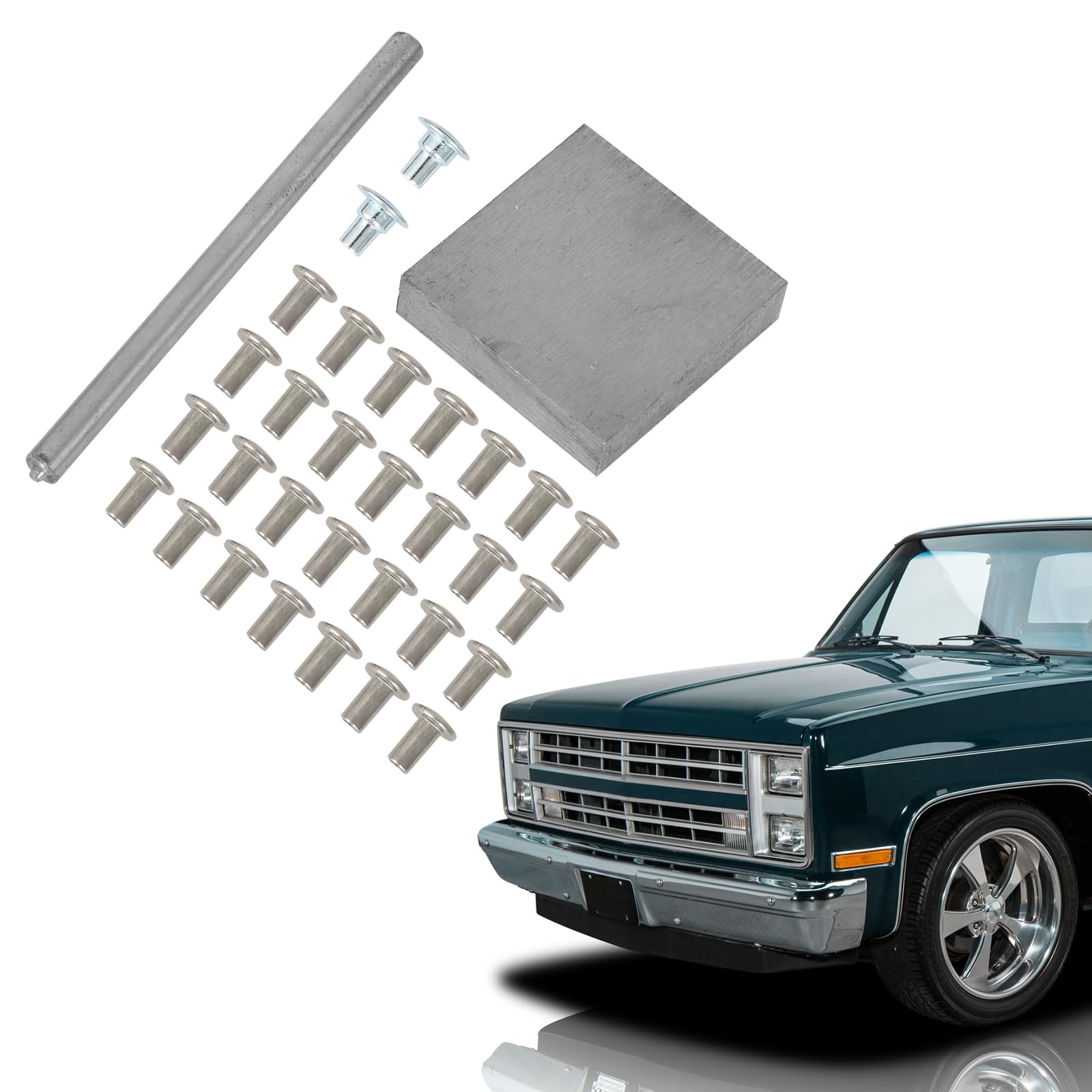 Motoparty Vent Window Rear Edge Seal Rivet Kit for 1964-1987 Chevy ...