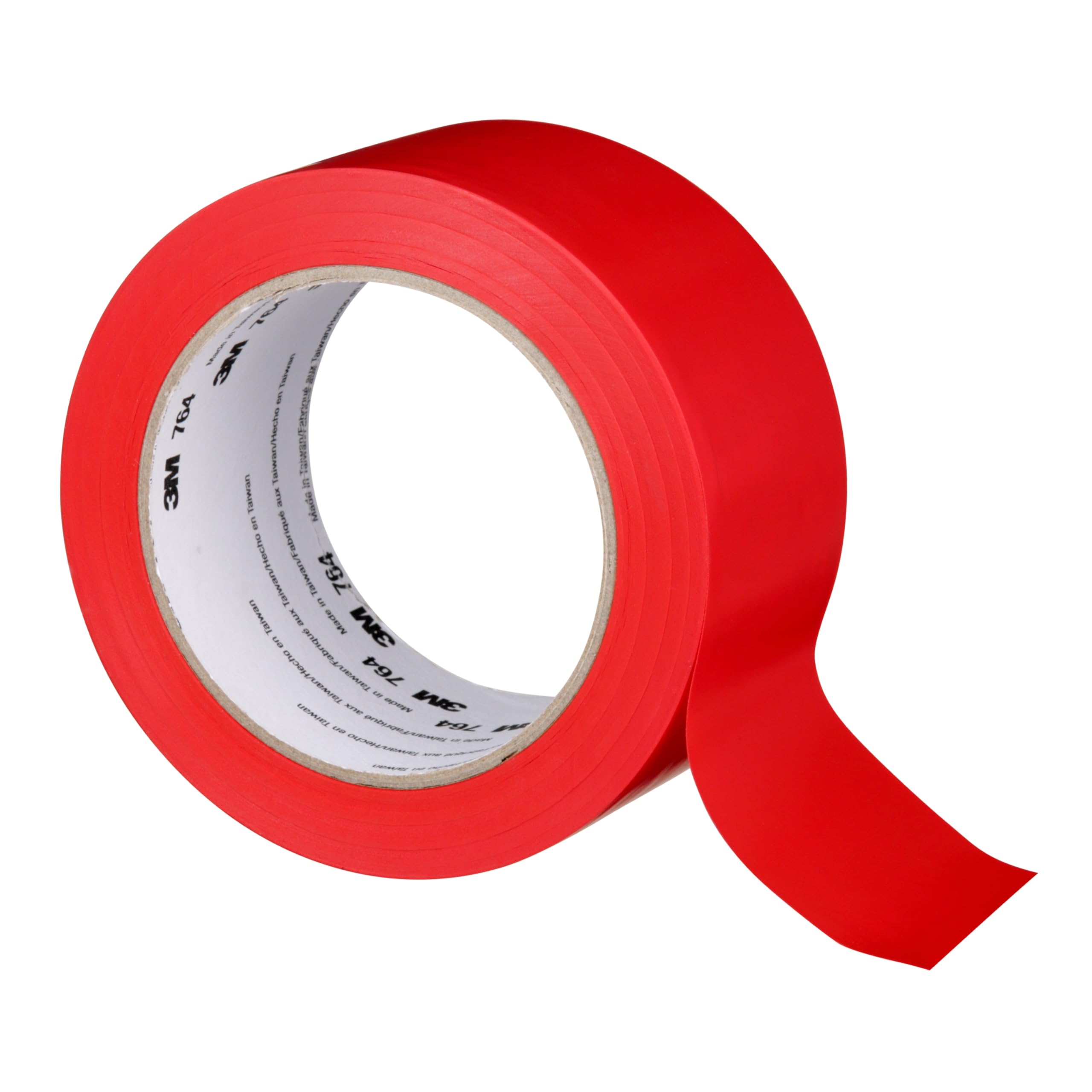 3M Vinyl Tape 764, General Purpose, 2 in x 36 yd, Red, 1 Roll, Light ...