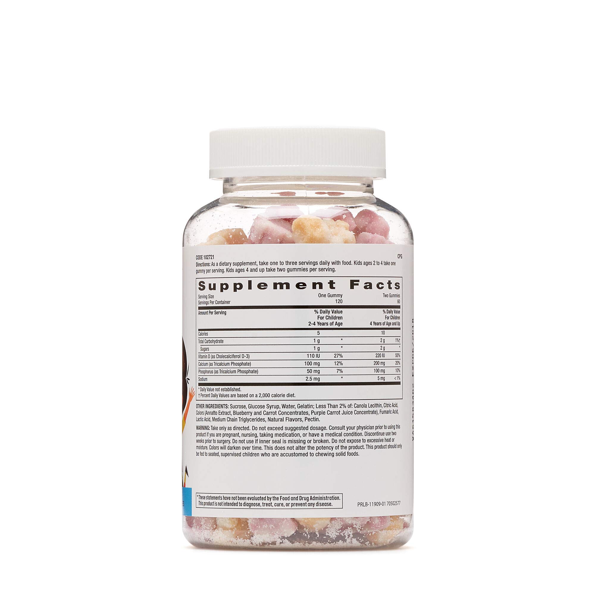 GNC Milestones Kids Bone Health Gummy, Assorted Fruit Flavors, 120 ...