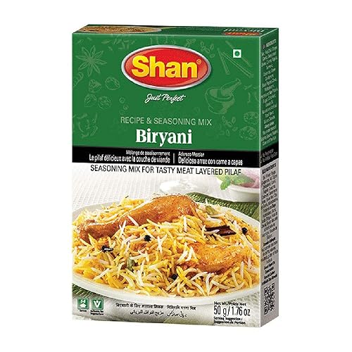 Shan Biryani Masala Seasoning Mix (50g) - Spice Packets for Spicy Meat ...