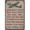 Amazon.com: Pilot Code Phonetic Alphabet Poster 8x12 Inch Tin Sign ...