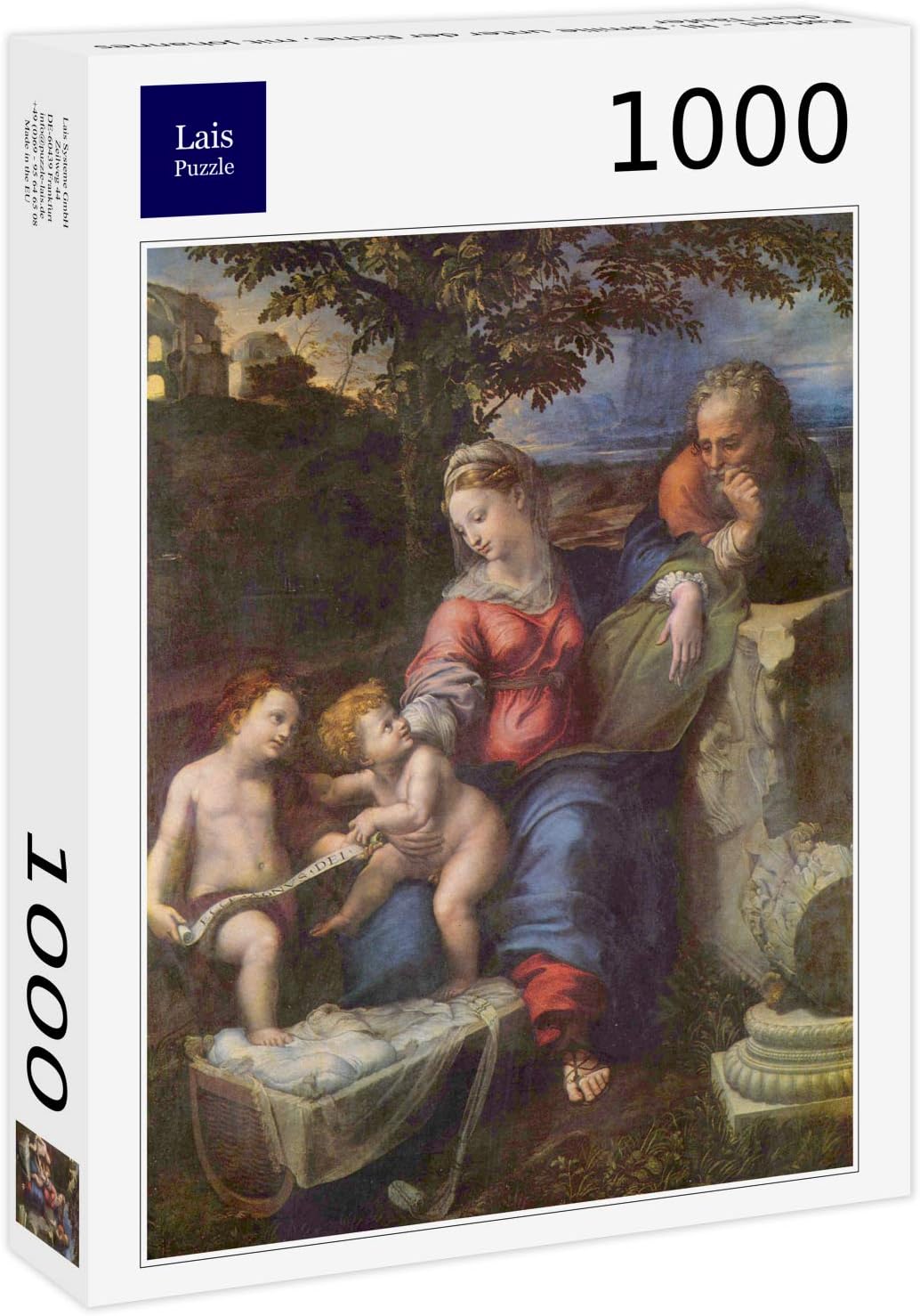 Lais Jigsaw Puzzle Raphael – Holy family under the oak tree, with John ...