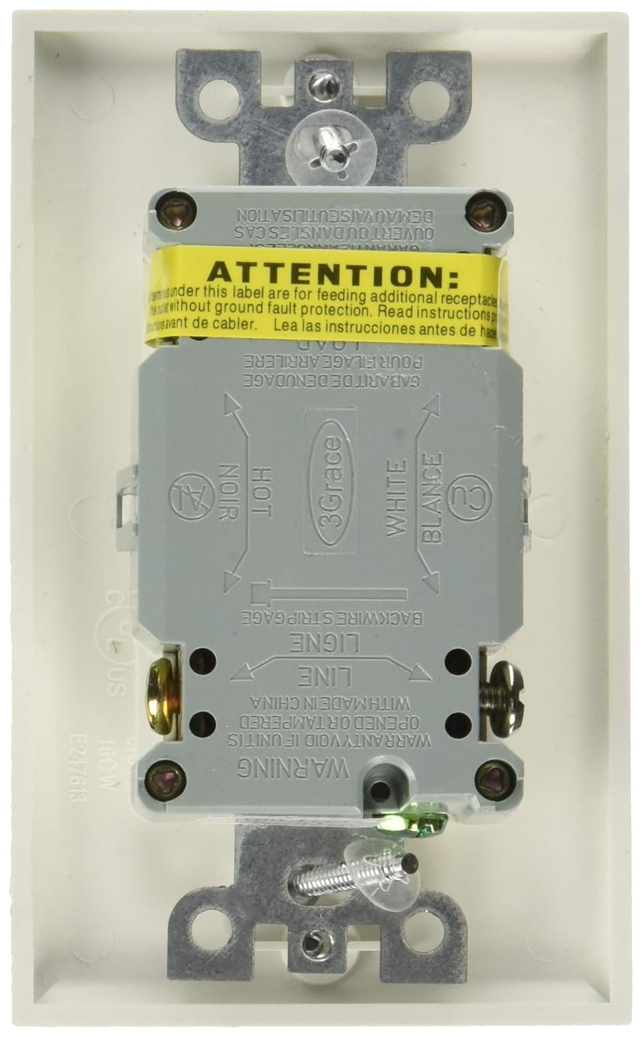 2 LED Power Indicators 20 Amp Tamper Resistant & Weather Resistant GFCI ...