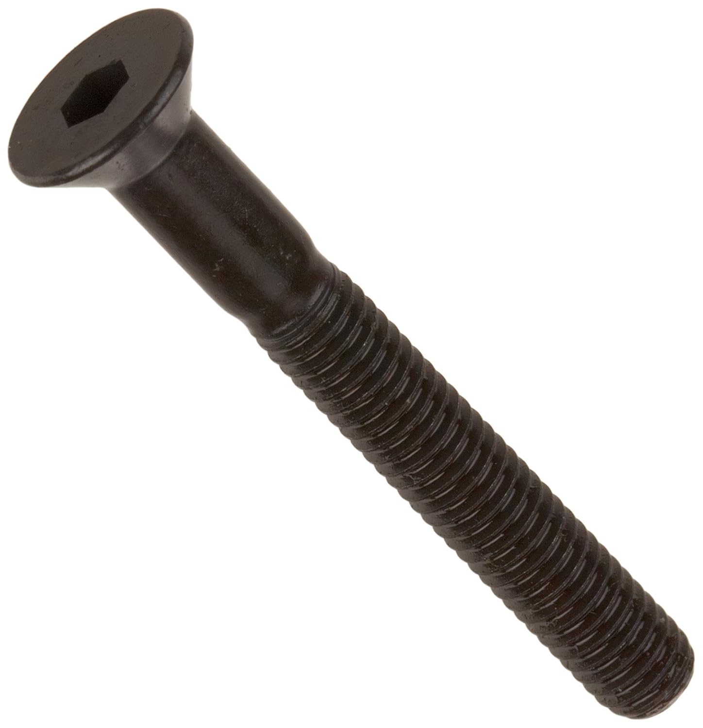 Black Oxide Alloy Steel Flat Screw, Hex Socket Drive, 10-32 Thread Size ...