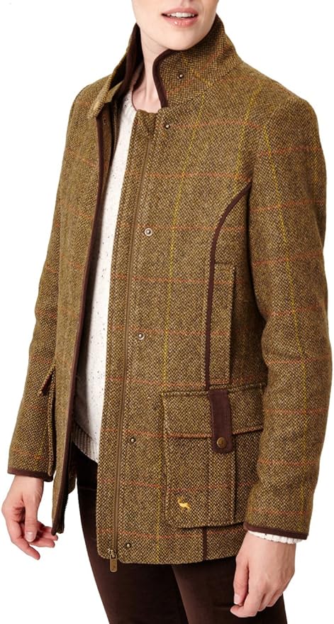 Ness Wool & Tweed Field Jacket (TTHYME PINHEAD): Amazon.co.uk: Clothing