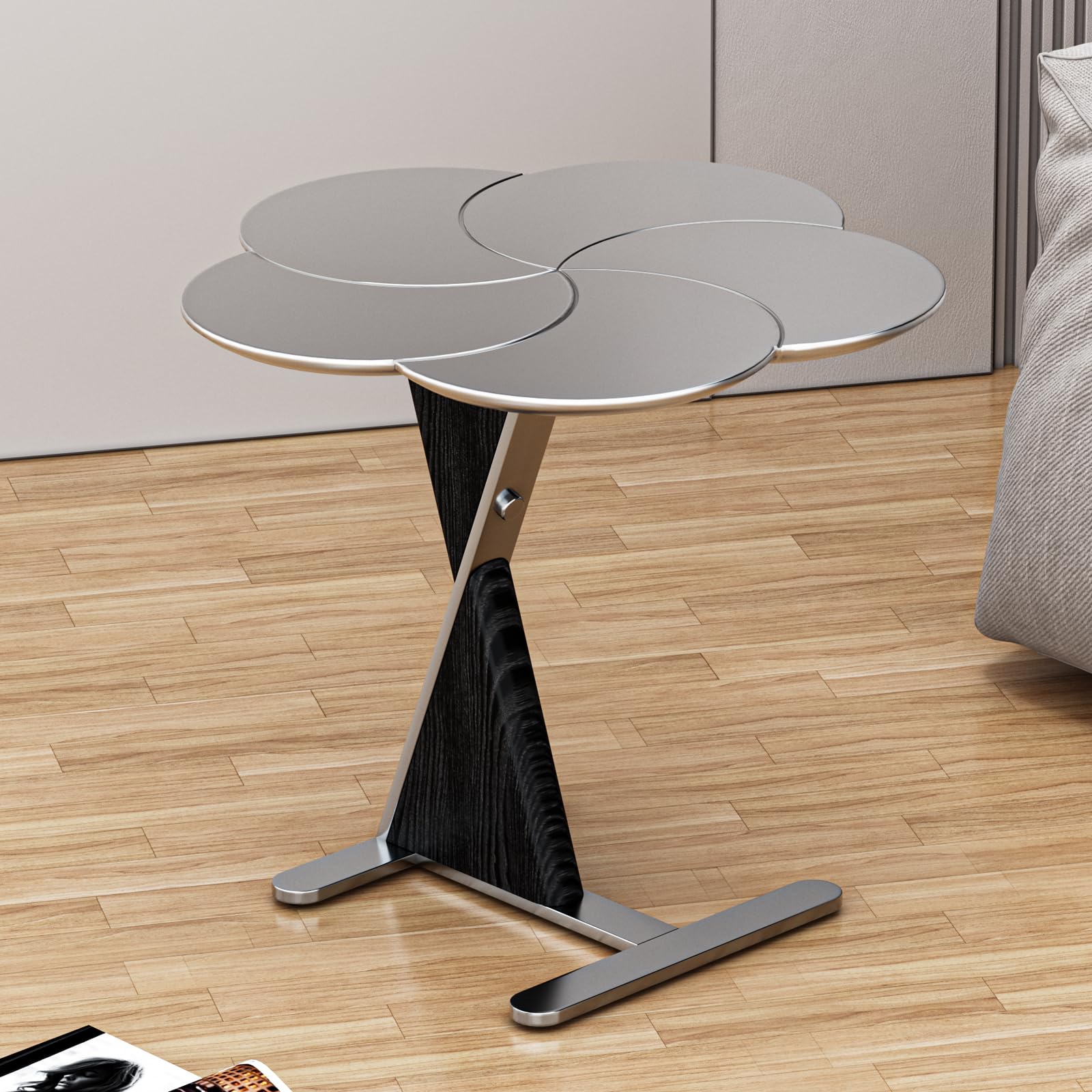 LUGSHIREE Small Side Table,Accent End Tables,Unique Elegant Modern Wood ...