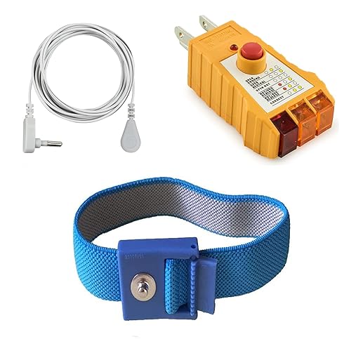 earthinglife Grounding Wrist Band + 180 inch Earthing Cord + Socket ...