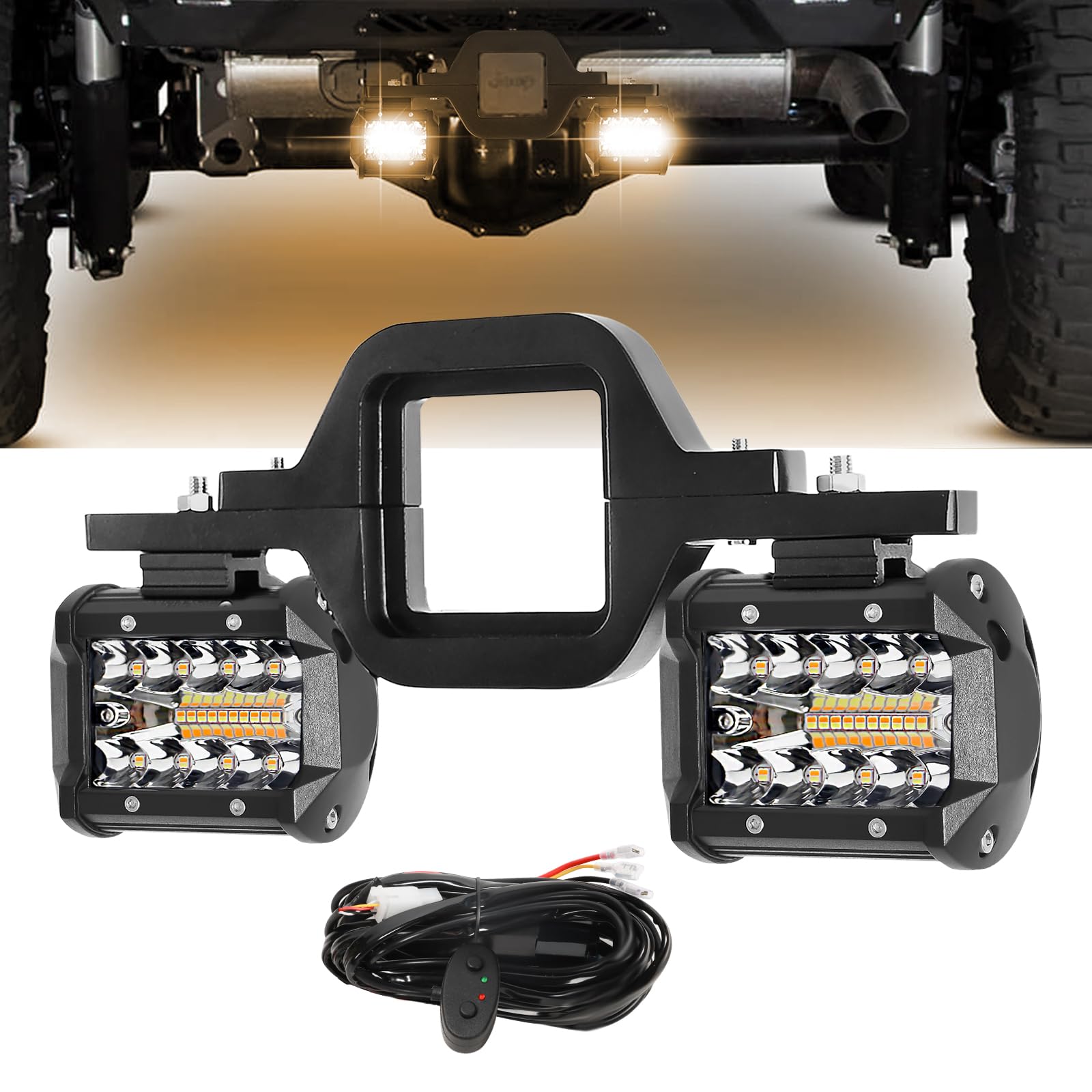 IGLDIPUO 2PCS 4 Inch LED Light Pods, LED Strobe Light Bar with 2.5 Inch ...
