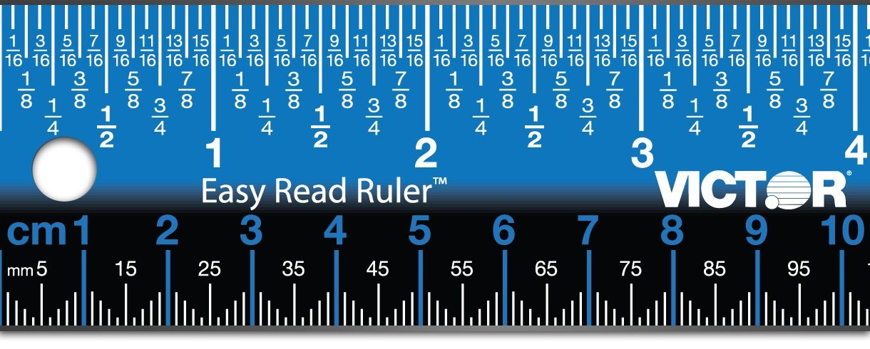 Victor Easy Read Ruler 18 Stainless Steel Blue Amazon mx