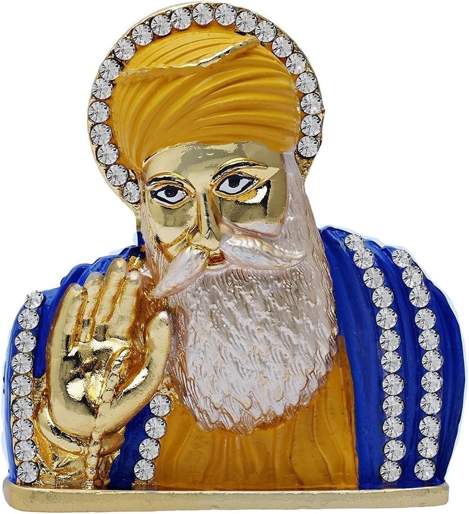 Amazon.com: Purpledip Guru Nanak Dev Small Metal Statue: Sikh Religious ...