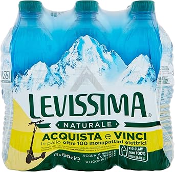 LEVISSIMA Acqua Minerale Naturale 50cl x 6 - 100% RICICLABILE: Amazon ...