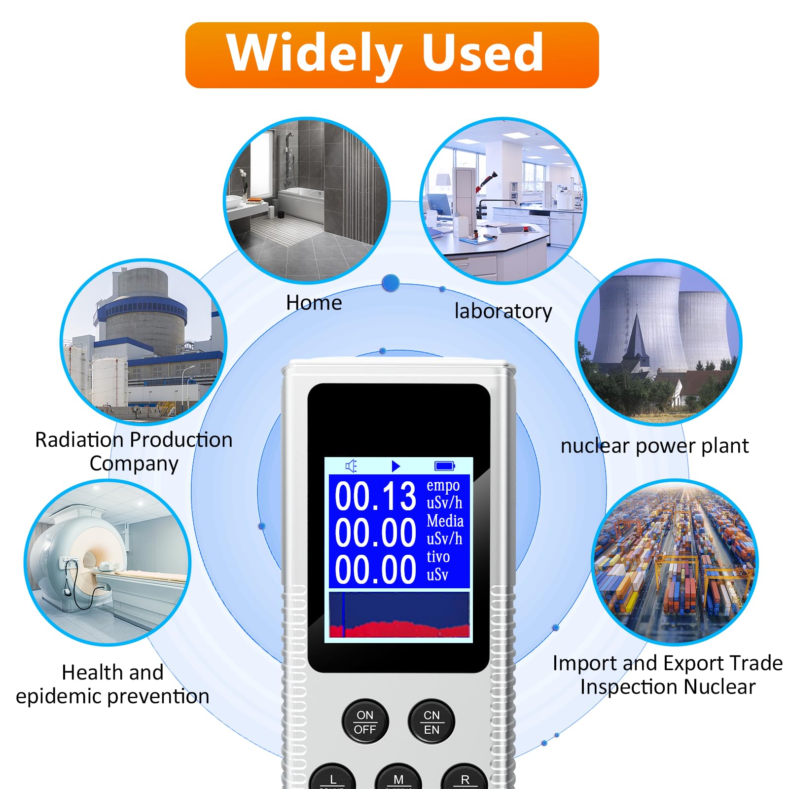Mua Geiger Counter Dosimeter for Nuclear Radiation, Portable Radiation ...