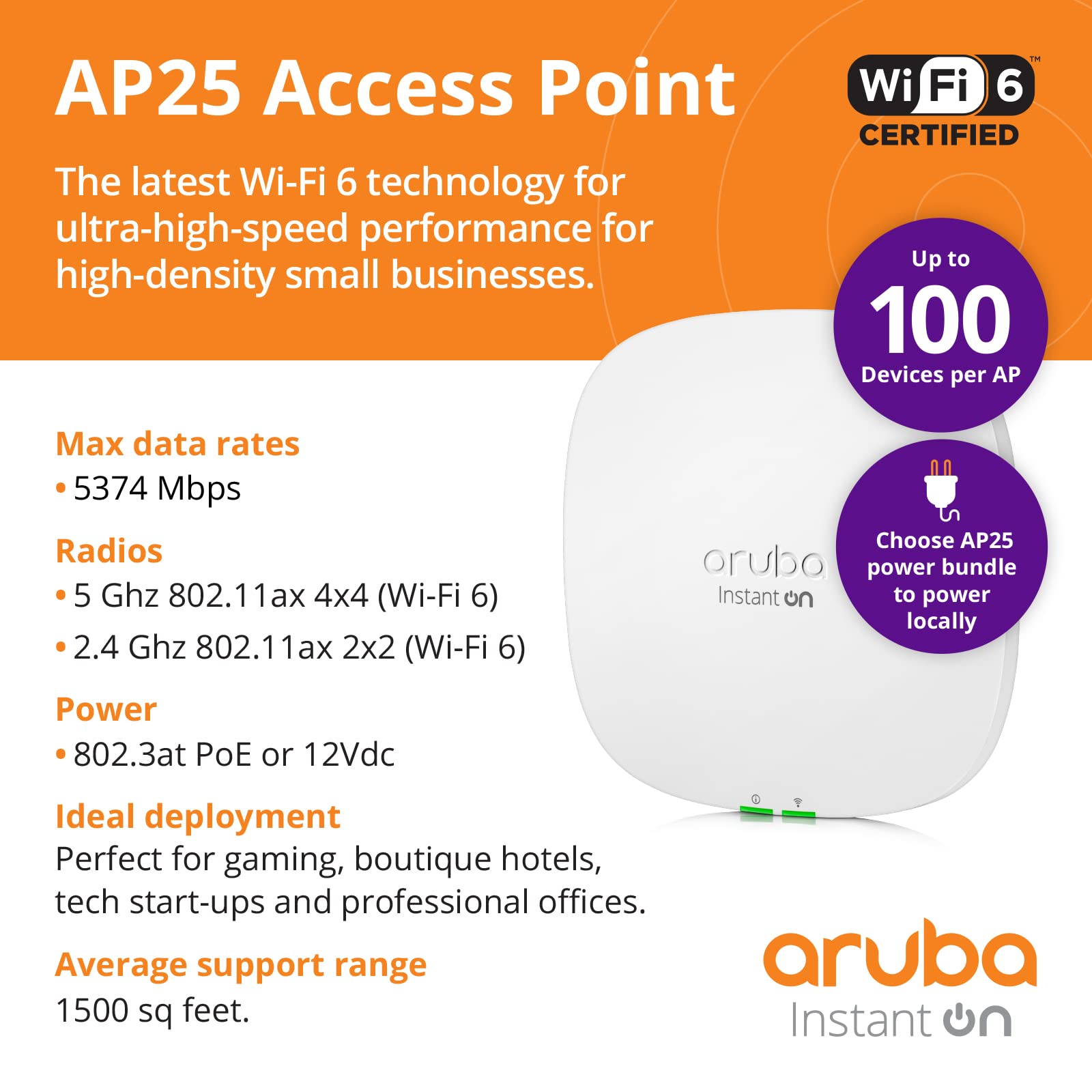 Mua HPE Networking Instant On Access Point AP25 4x4 WiFi 6 Indoor ...