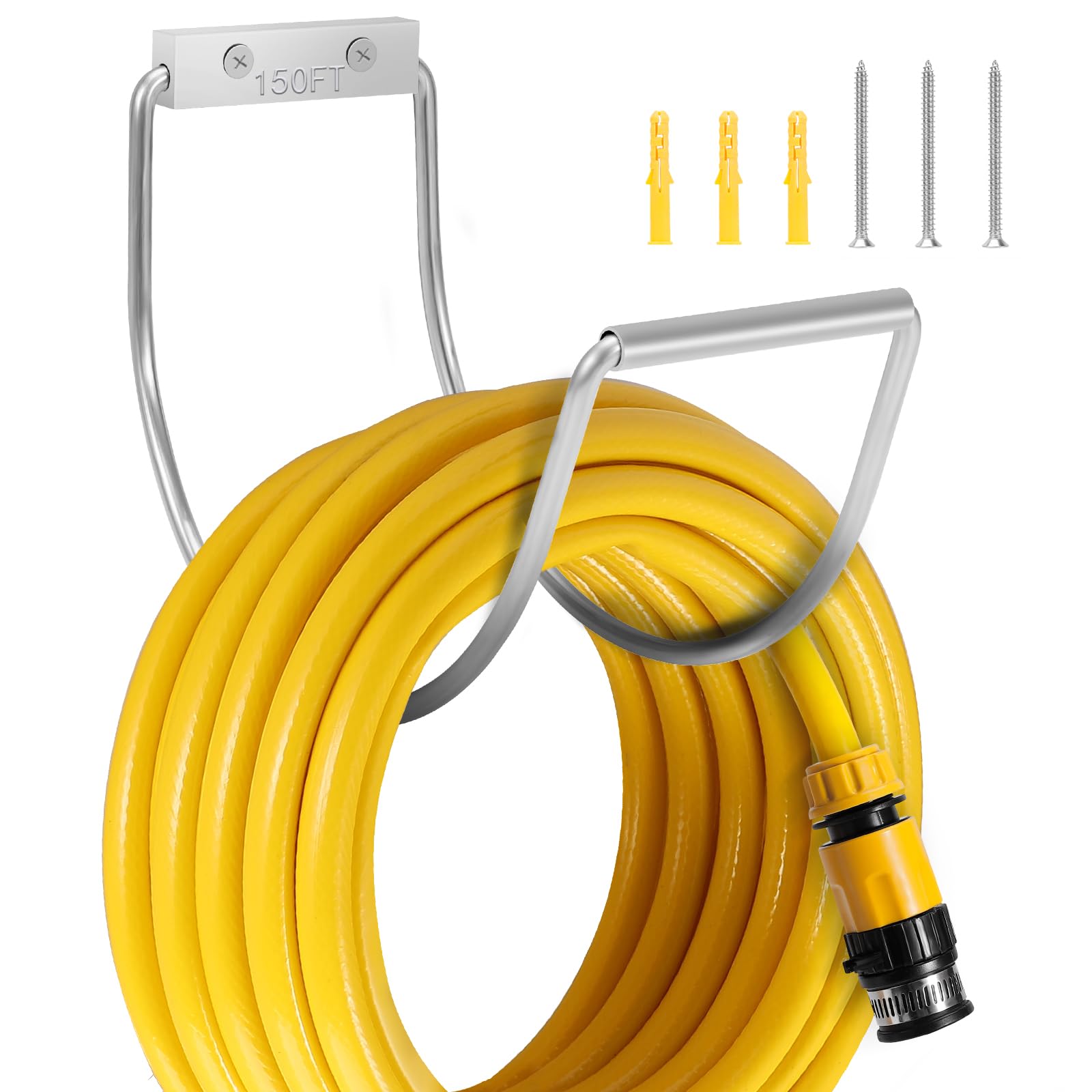 Yoniccal Garden Hose Holder Water Hose Hanger Wall Mounted,304Stainless ...