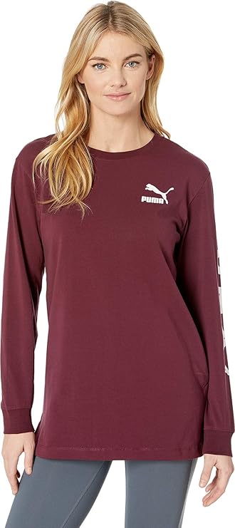 PUMA Women's Retro Sports Long Sleeve TEE, fig L: Amazon.ca: Clothing ...