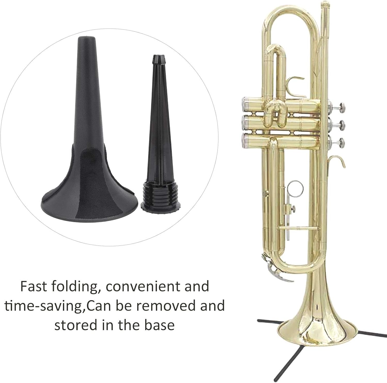 5 Legs Trumpet Stand, Trumpet Bracket Stand ABS + Zinc Alloy Trumpet ...