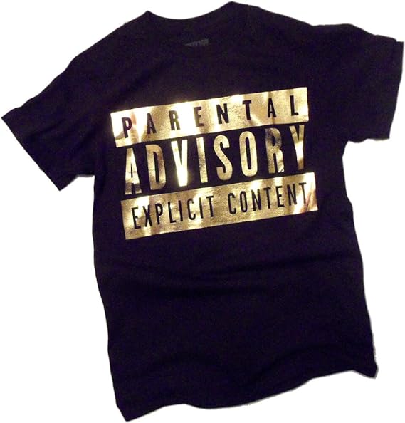 Amazon.com: Explicit Content Warning Label - Gold Foil -- Parental ...