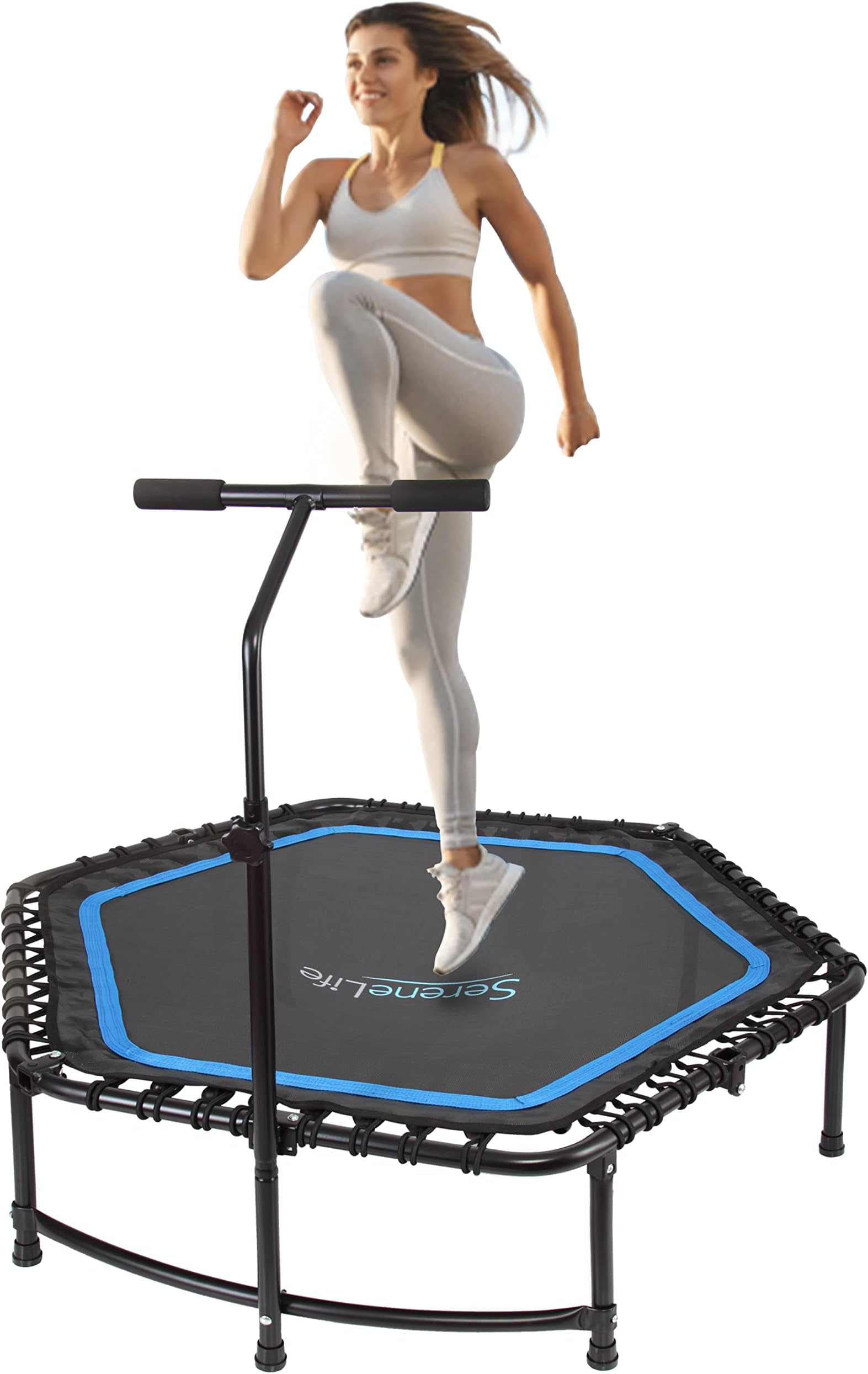 SereneLife Fitness Exercise Rebounder Mini Trampoline-48' Inch ...