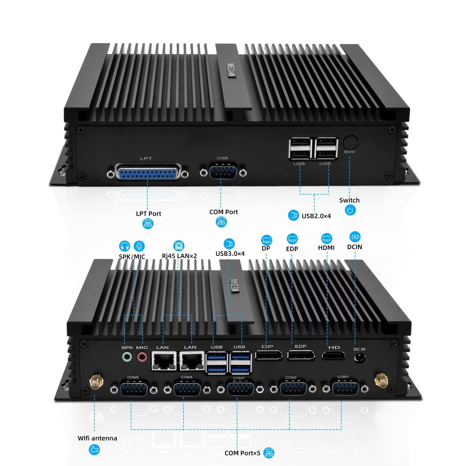 Mua Fanless PC Dual NIC, Fanless PC Windows 11 i5-8250U, Mini Desktop ...