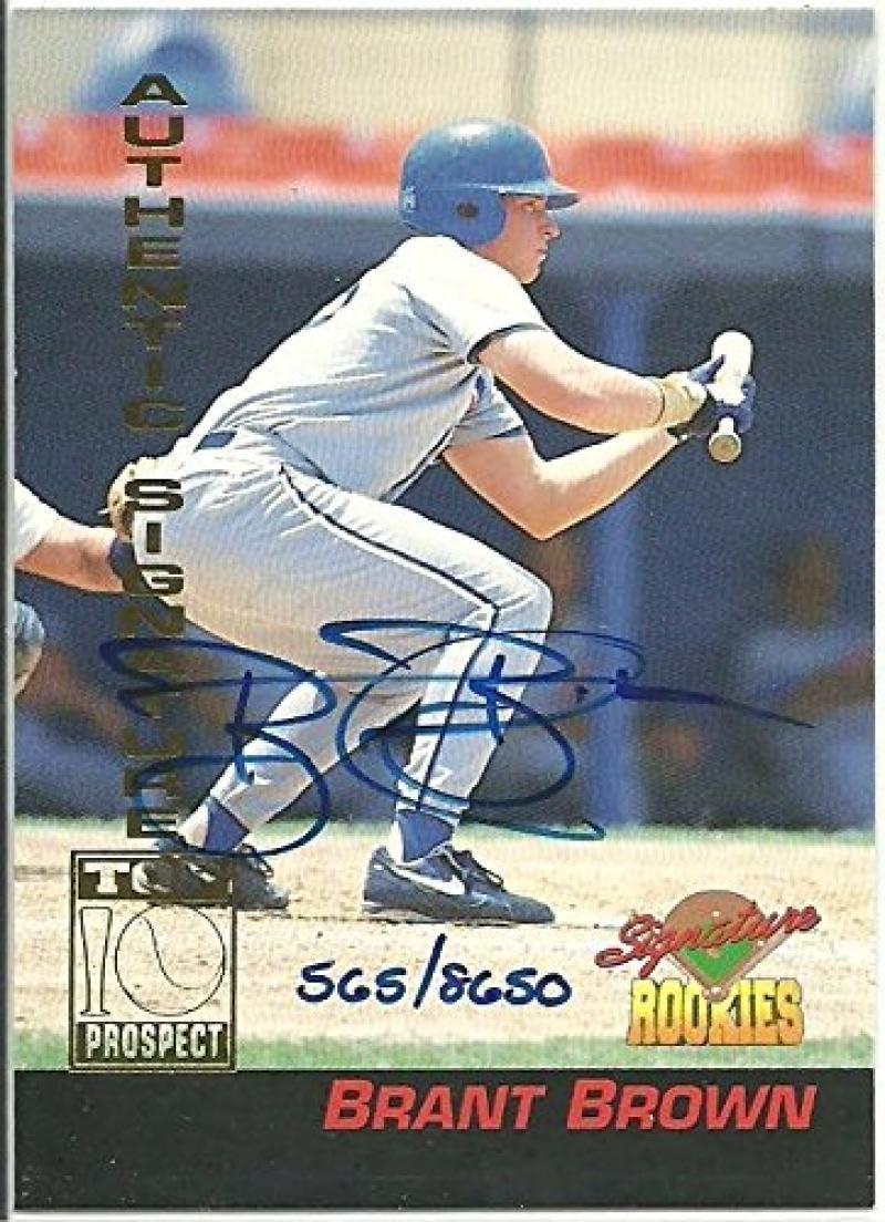 Amazon.com: 1994 Signature Rookies Signatures #2 Brant Brown NM-MT Auto ...