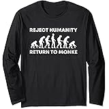 Amazon.com: Reject Humanity Return To Monke Funny Meme Monkey Evolution ...