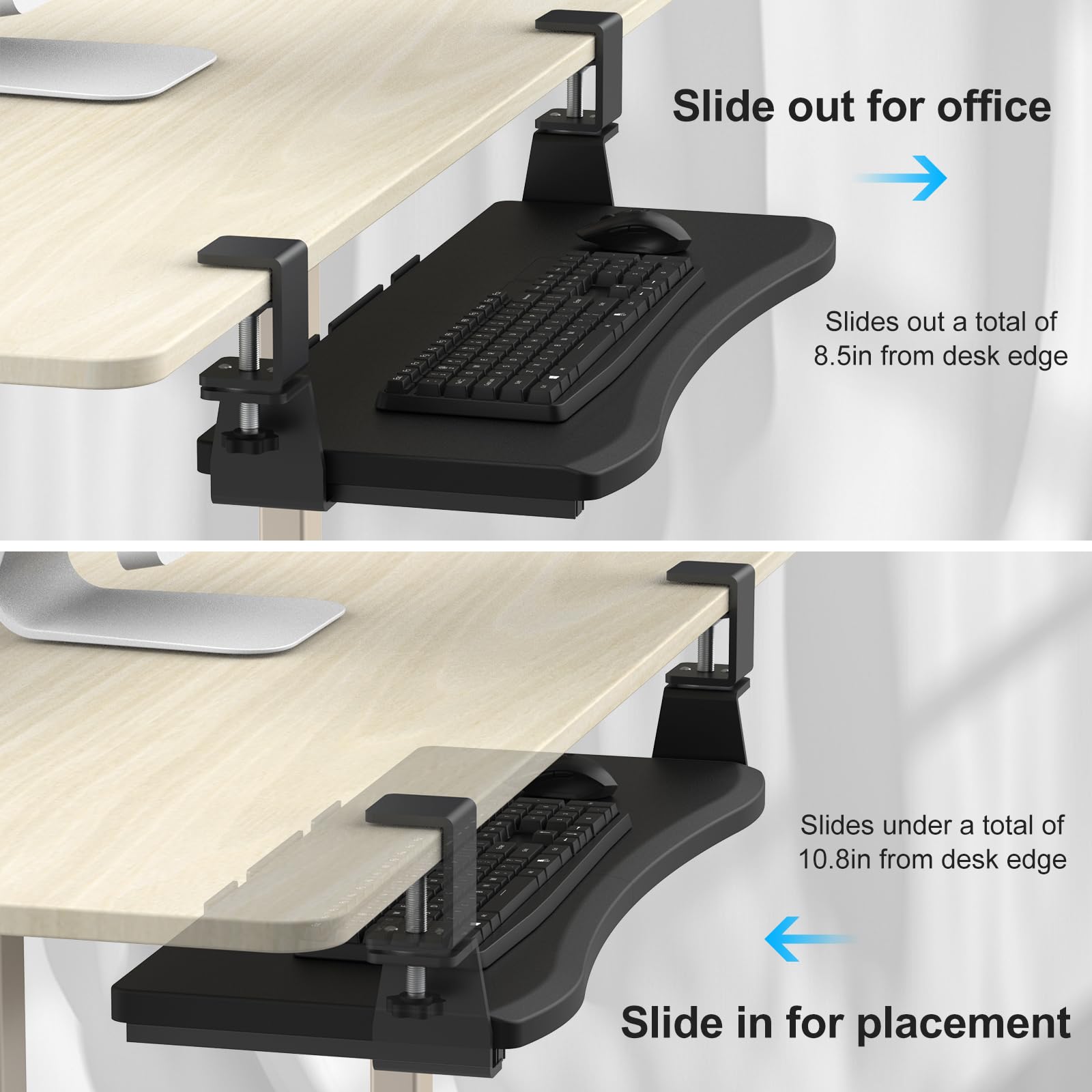 Mua Keyboard Tray Under Desk Pull Out Keyboard & Mouse Tray with Heavy ...