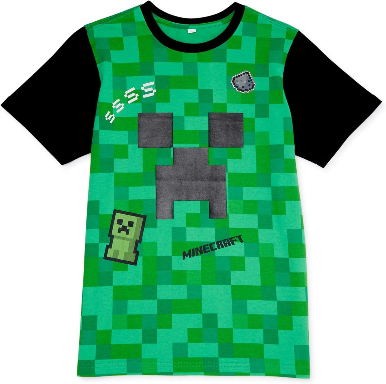 Minecraft Camiseta para niños SSSS Creeper de manga corta: Amazon.com ...