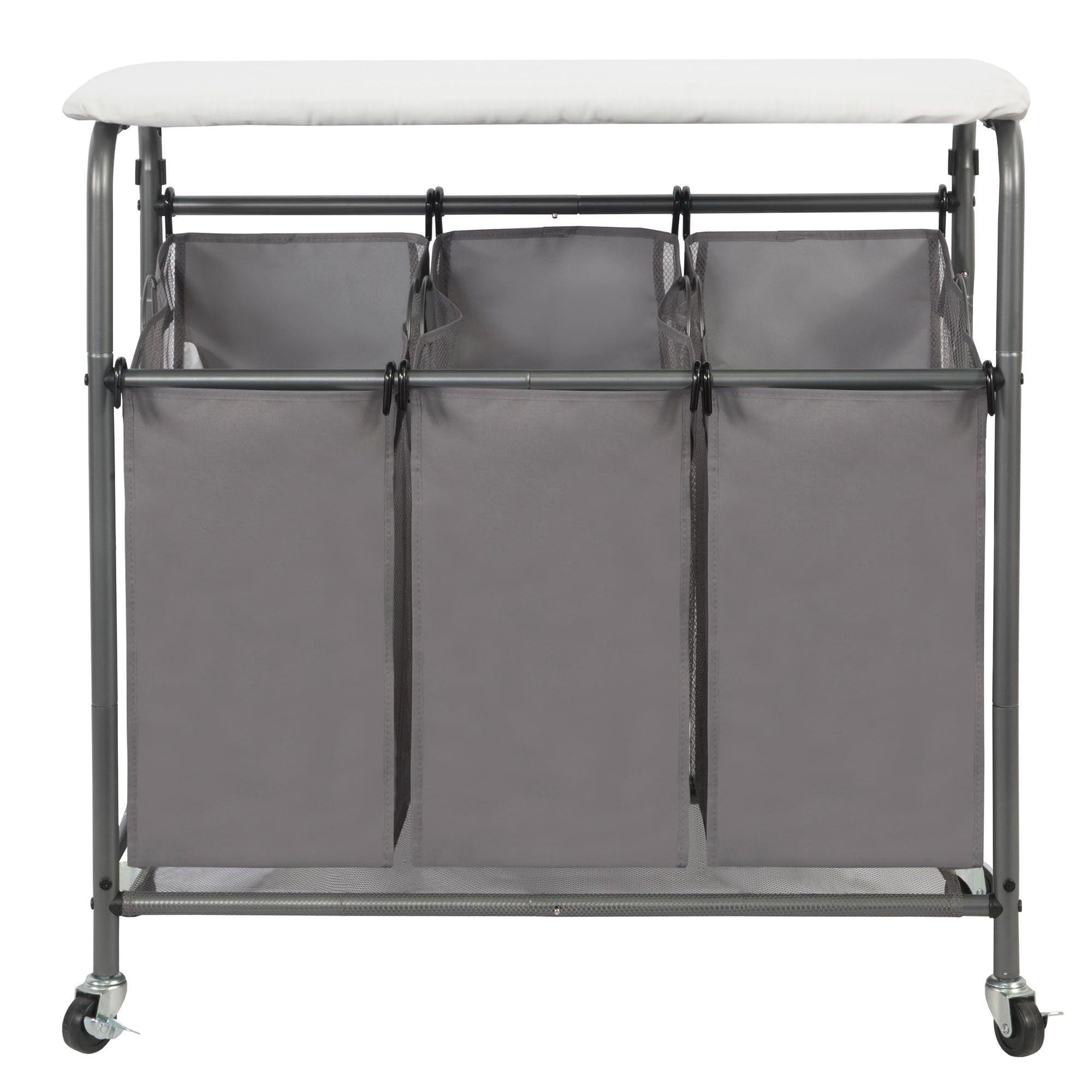 STORAGEIDEAS Laundry Sorter Hamper with Wheels, Heavy-Duty Laundry ...