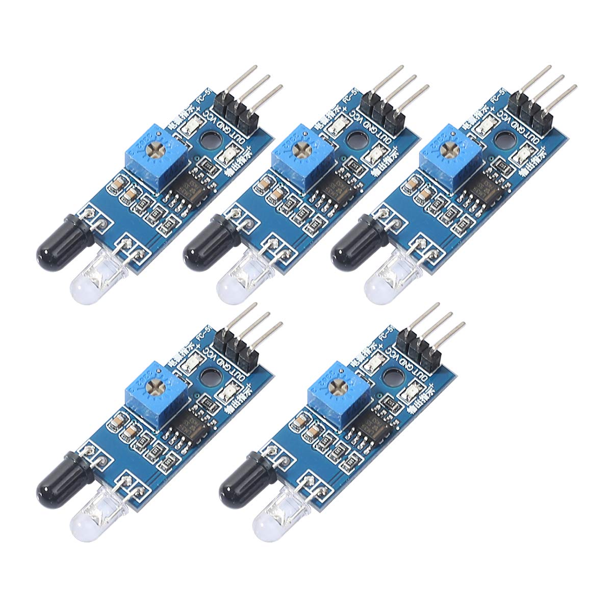 IR Infrared Obstacle Avoidance Sensor 2pcs IR Transmitting and ...