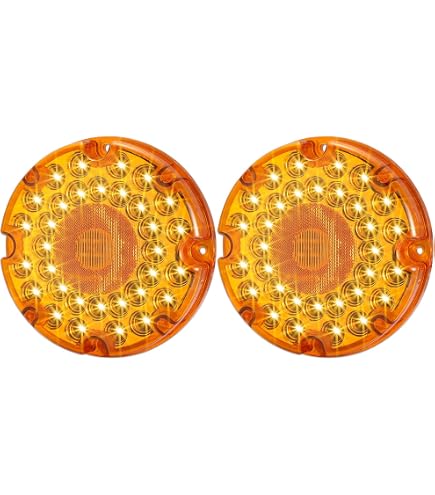 7 Inch Amber LED Tail Light 2-Pack 7-Round Amber LED Tail Lights For ...