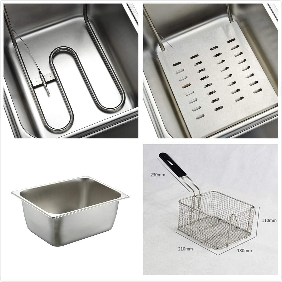 Electric Fat Fryer Deep Fryer Commercial Stainless Steel Chip Fryer Fat ...