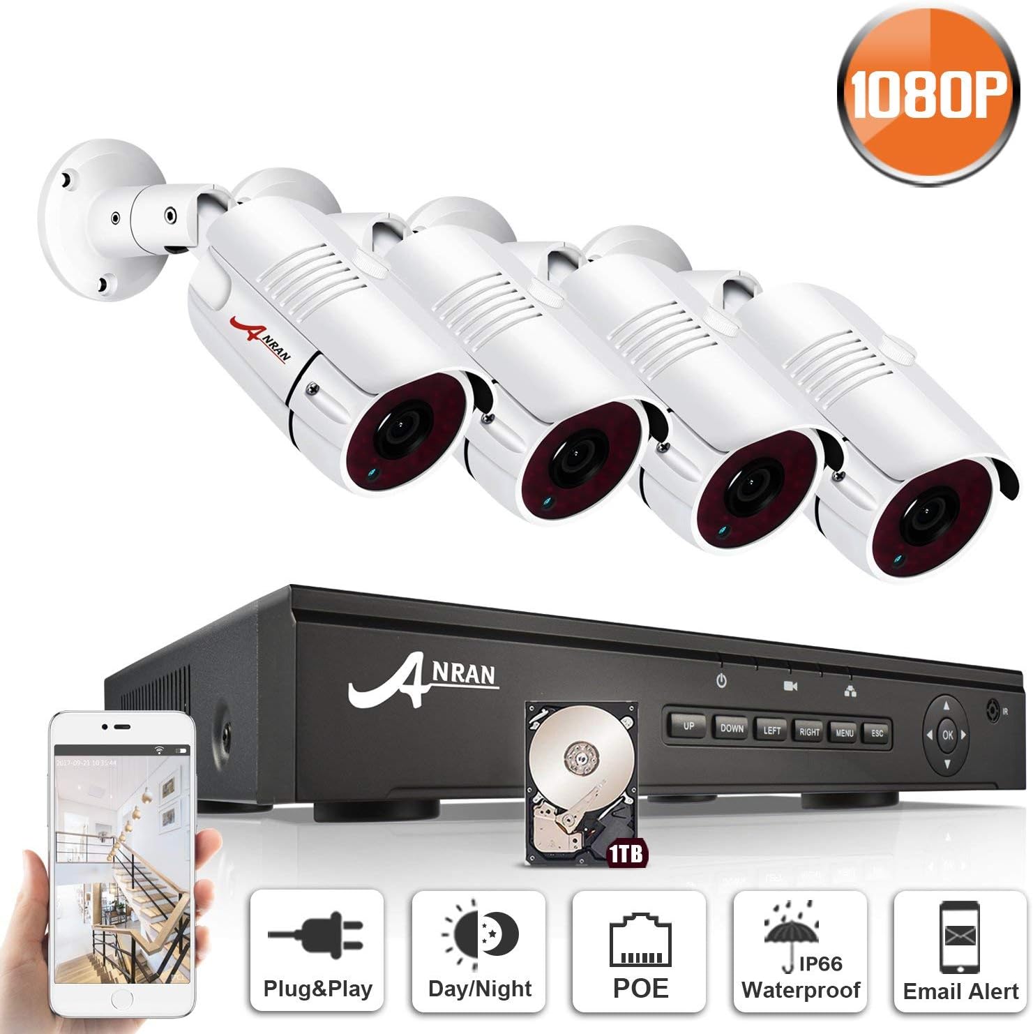 Amazon.com : ip 1080p security camera system, 8Channel ANRAN Video ...