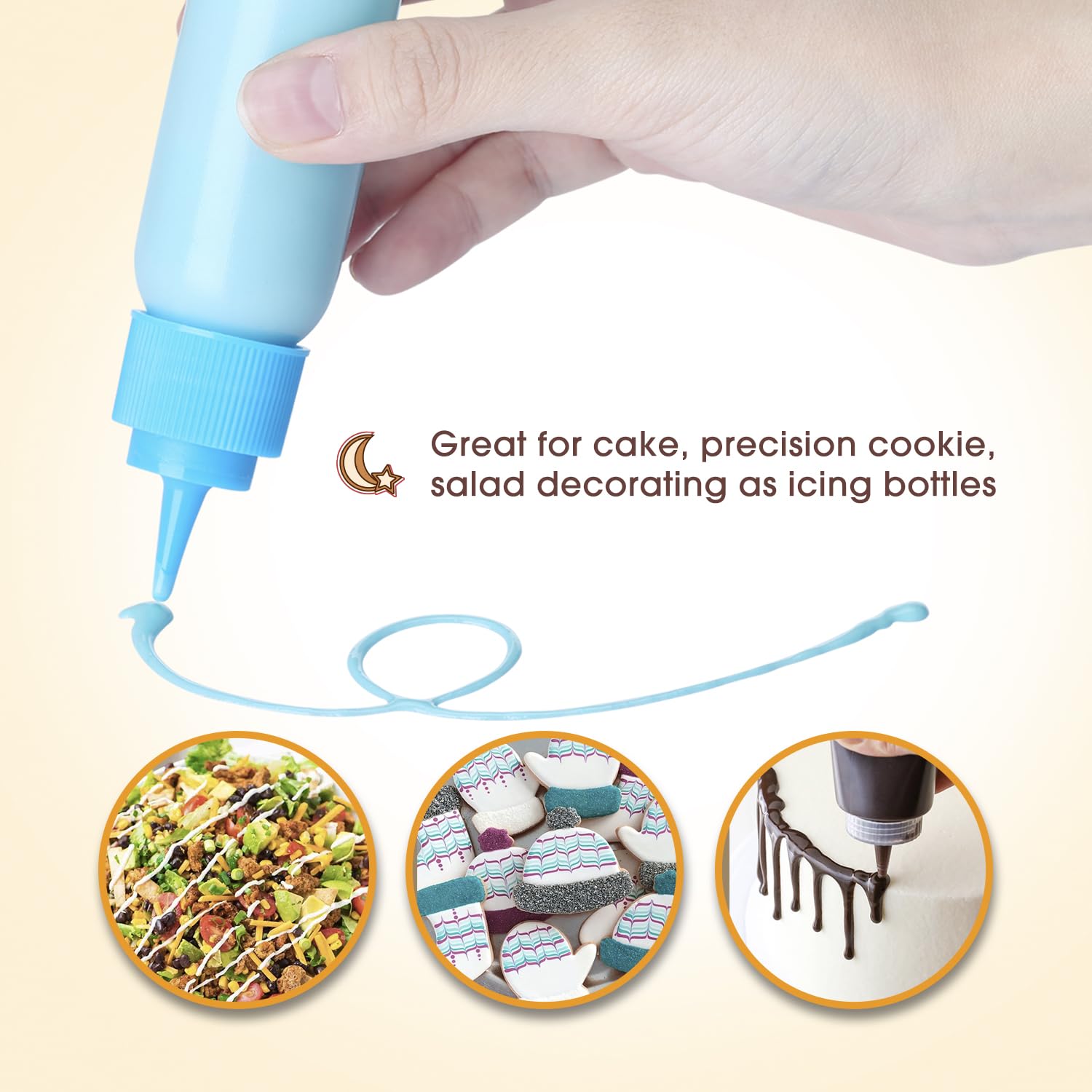 Mua GOLOHO Cookie Icing Bottles, 6 Squeeze Applicator Bottles, 2 each ...
