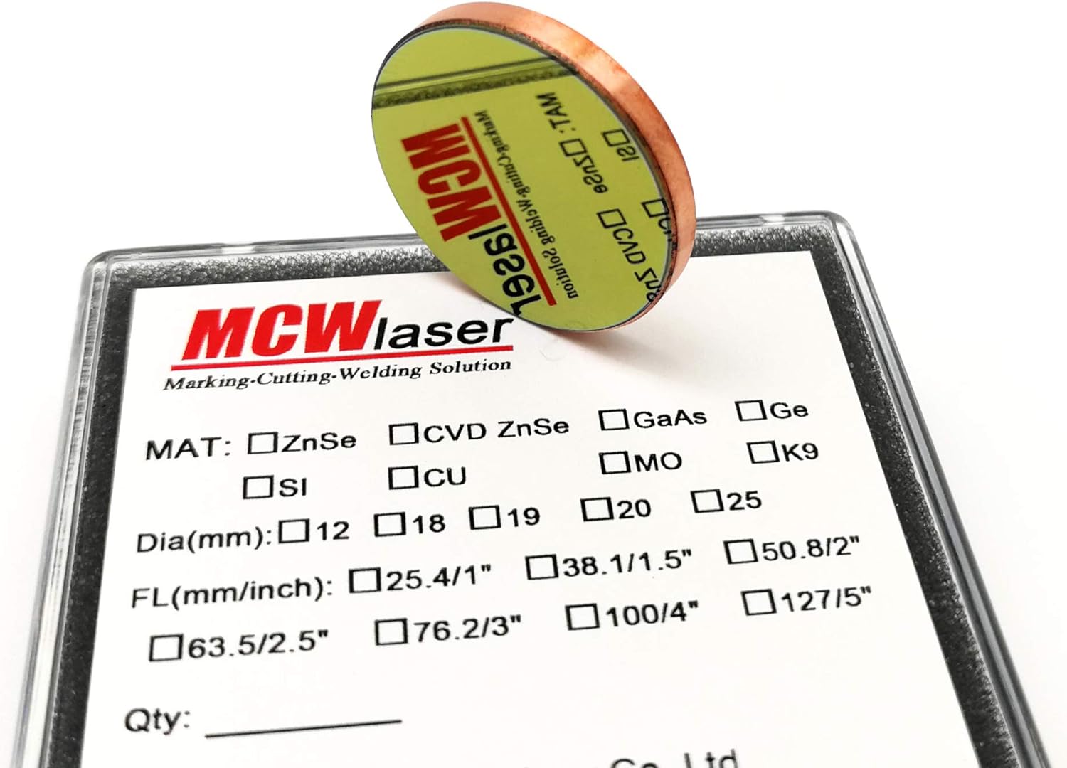 MCWlaser Cu Copper Reflection Mirror 3PCS Dia:20mm for 10.6um High ...