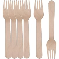 Amazon.com: LotFancy Disposable Wooden Forks, Pack of 250, 6.2inch ...
