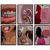 Amazon.com: 97 Decor Black Woman Wall Art - Black Girl Wall Decor, Black Women Posters, African ...