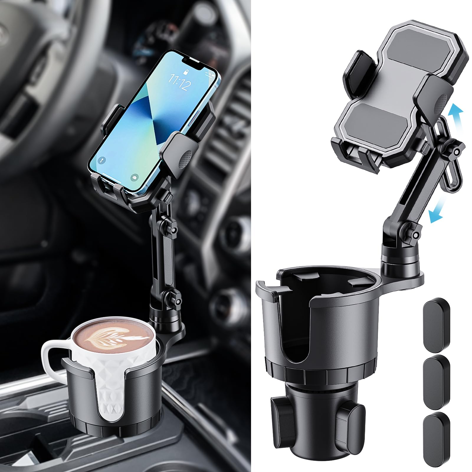 Mua Sinvanho Cup Holder Phone Mount for Car, Adjustable Height Long ...