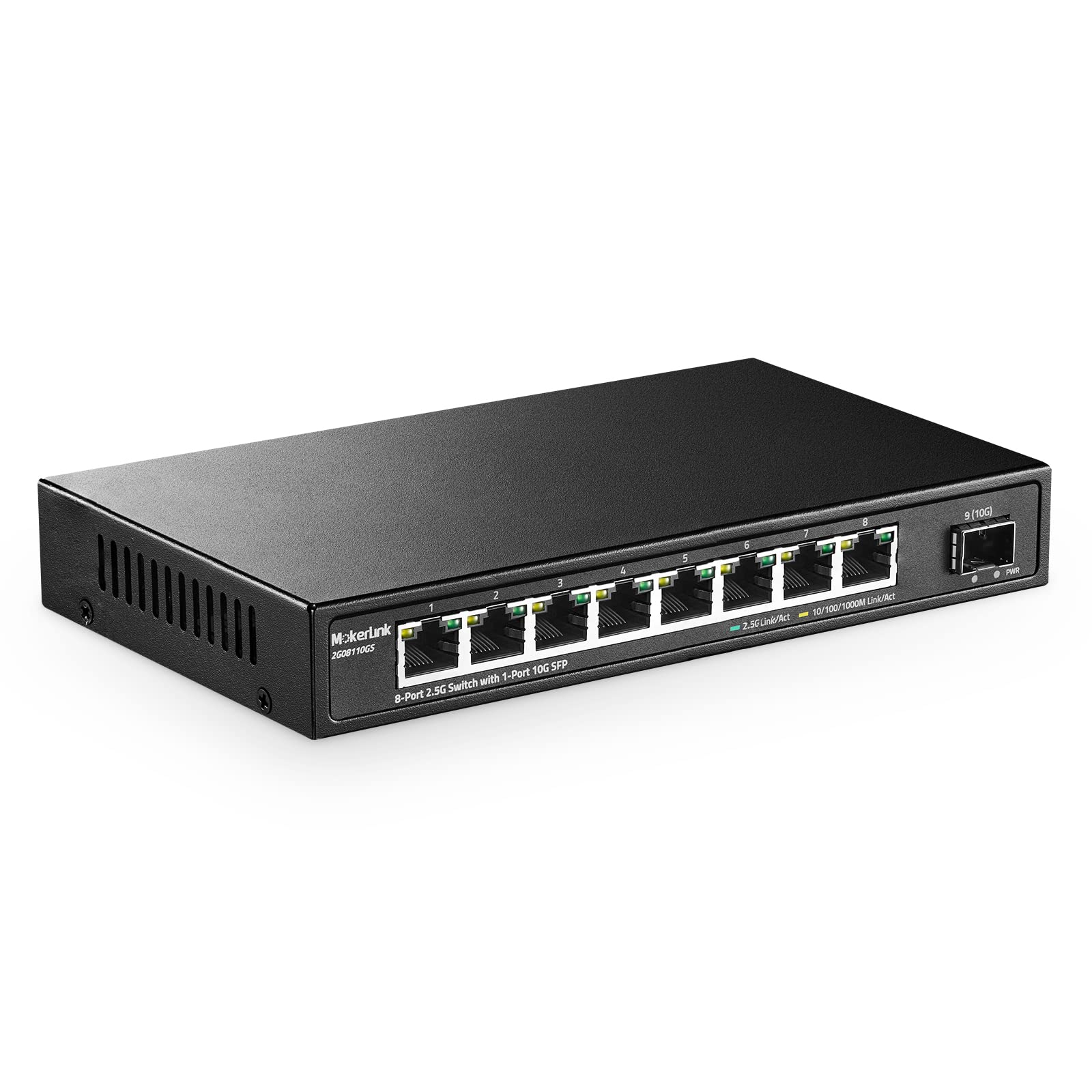 MokerLink 8 Port 2.5G Ethernet Switch with 10G SFP+, 8x2.5G RJ45 Ports Compatible with 100 ...