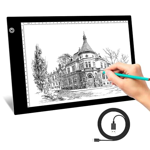 Light Pad - Light Box for Tracing, Adjustable Brightness Eye-Care ...