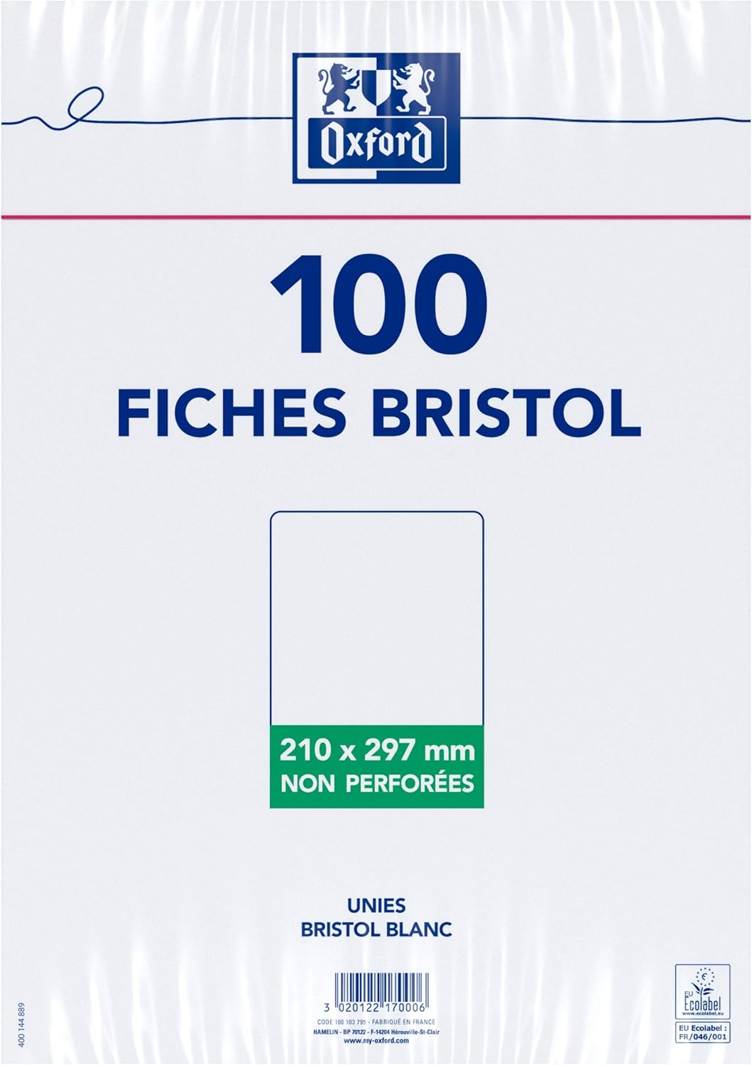 Oxford Bristol Card A4 100 Sheets a4 White – BigaMart