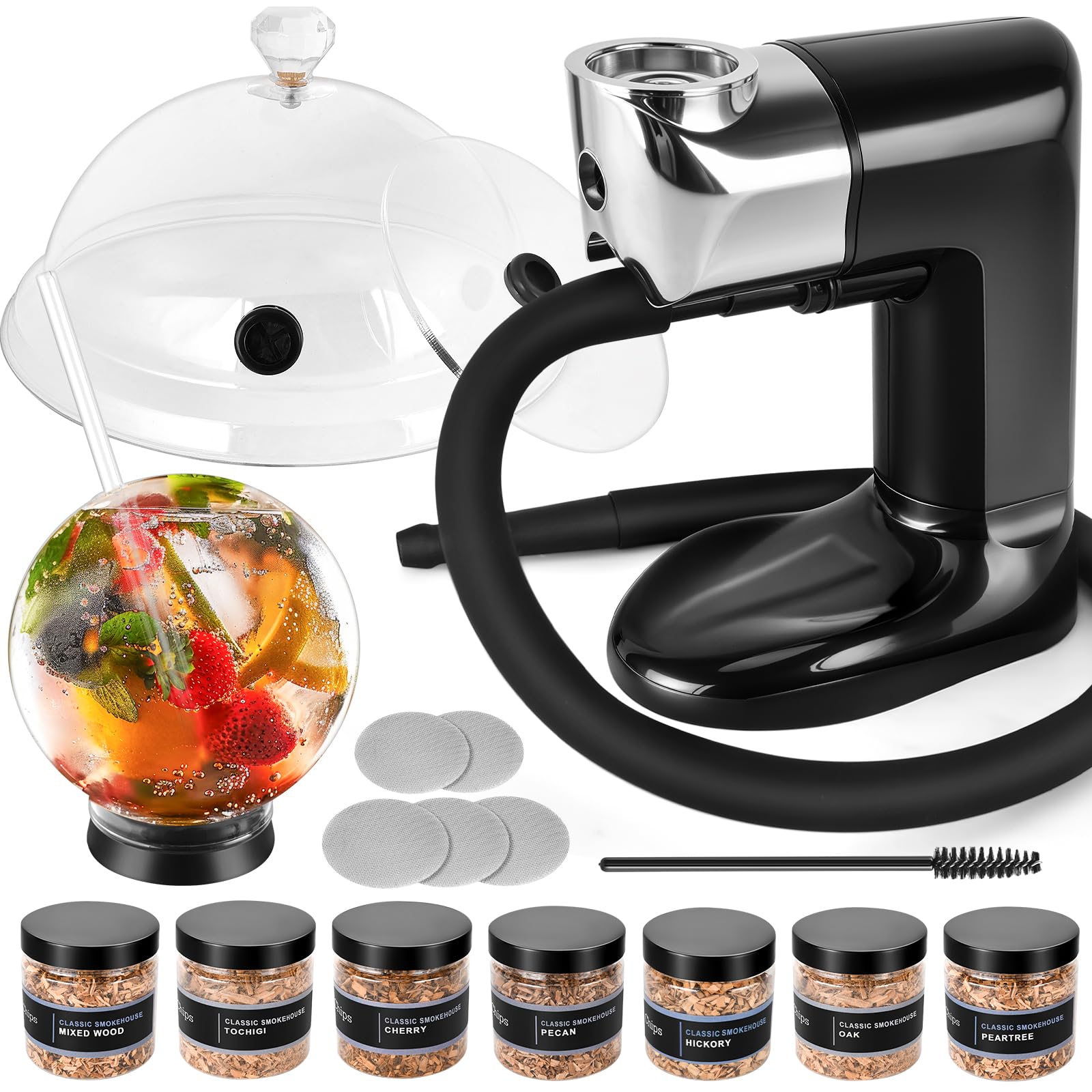 Smoking Wood Smoke Infuser Kit, Smoking Gun Food Smoker with Wood Chips ...