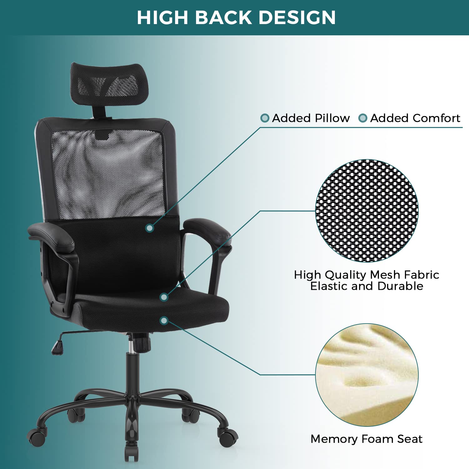 Mua SMUG Office Chair, Ergonomic Mesh Home Office Computer Chair with ...
