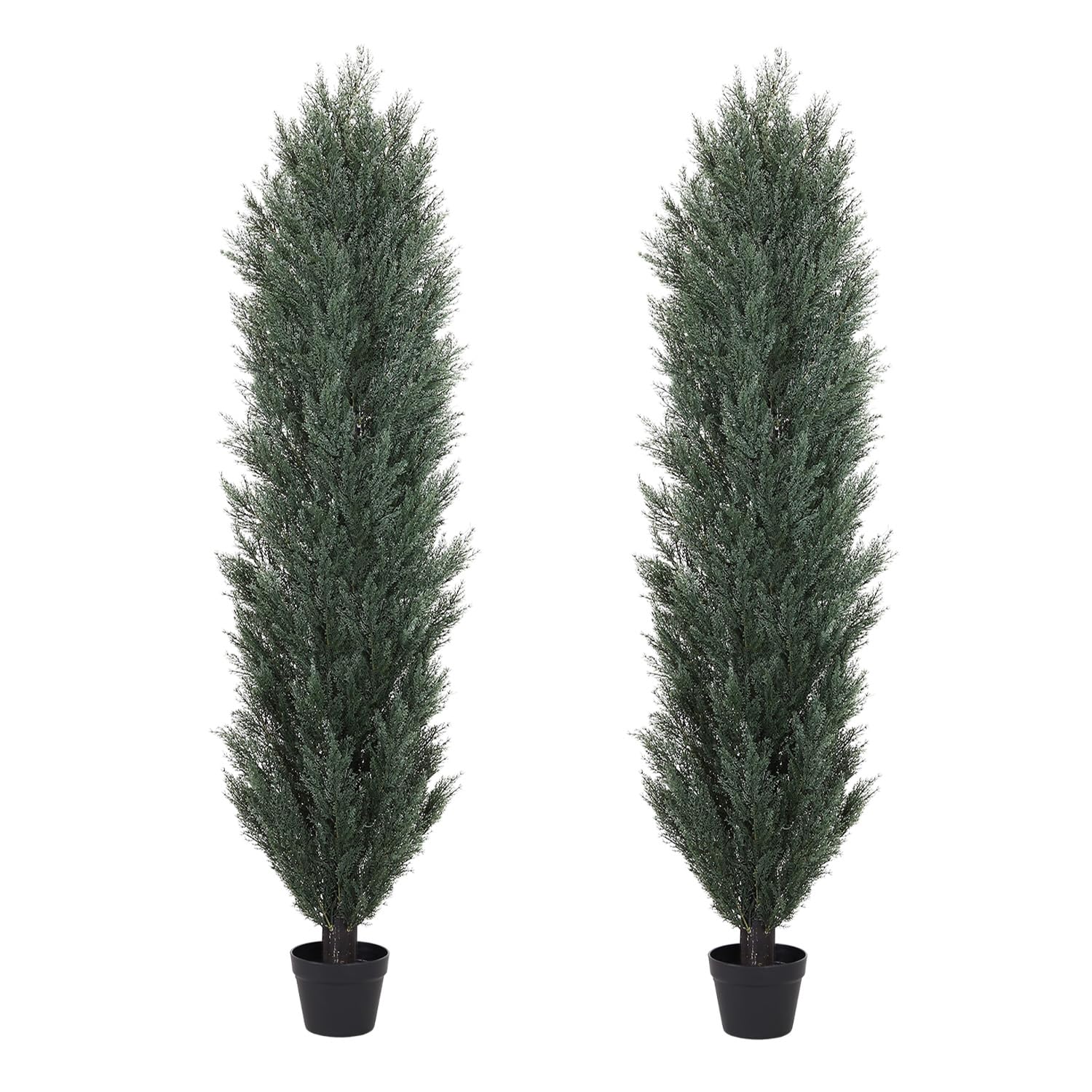 THE BLOOM TIMES 6ft Tall Topiary Trees Artificial Outdoor – UV ...