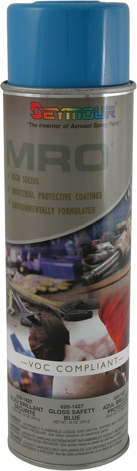 Seymour 620-1427 Industrial MRO High Solids Spray Paint, Safety Blue ...
