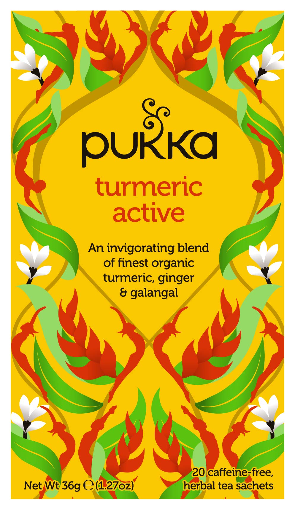 Pukka Turmeric Active, Organic Herbal Tea with Ginger & Galangal (4 ...