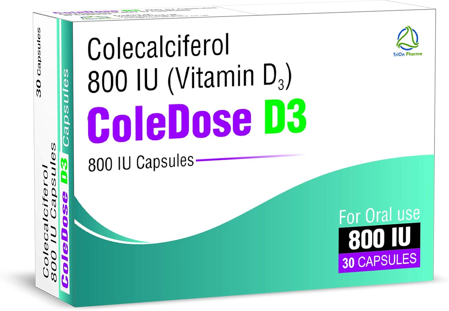 Vitamin D 800 IU –Equivalent to 20 mcg – ColeDose D3, Premium Vitamin ...