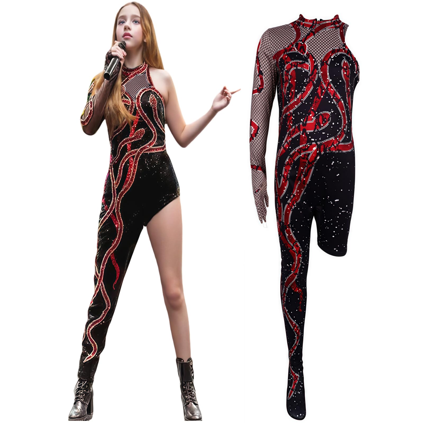 YADKGA Singers Costume Jumpsuit Concert Halloween Cosplay Costume for ...